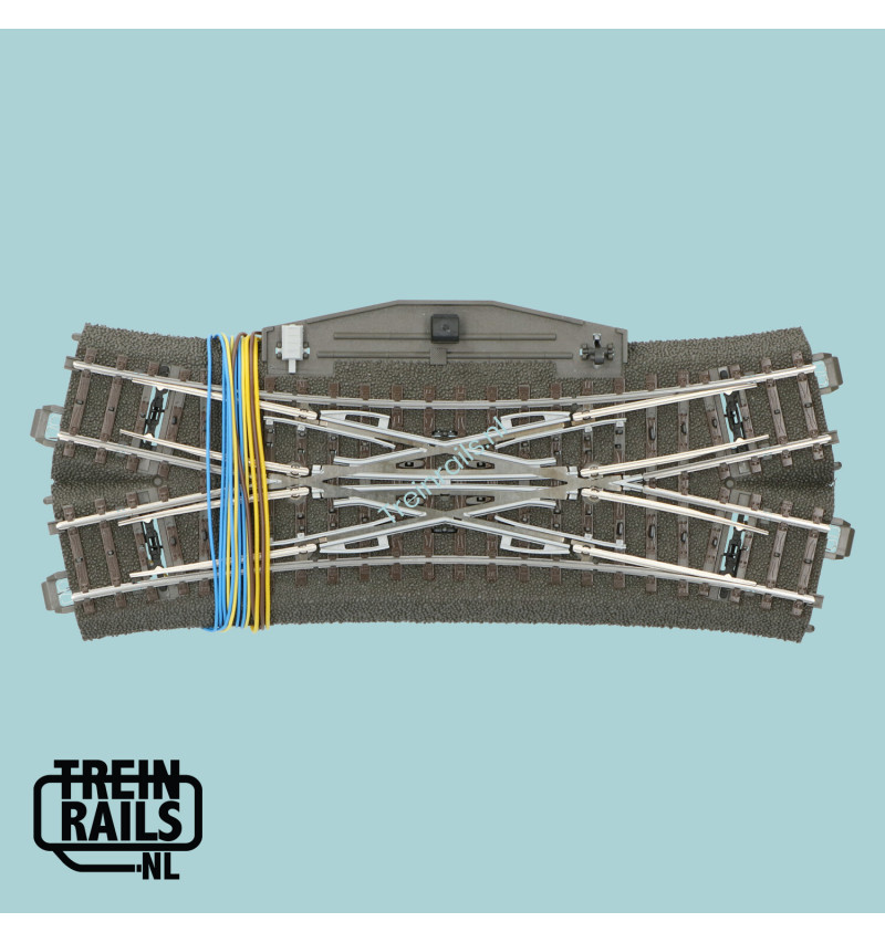 24624 Märklin C-rail Engelse wissel, Kruiswissel elektrisch met licht